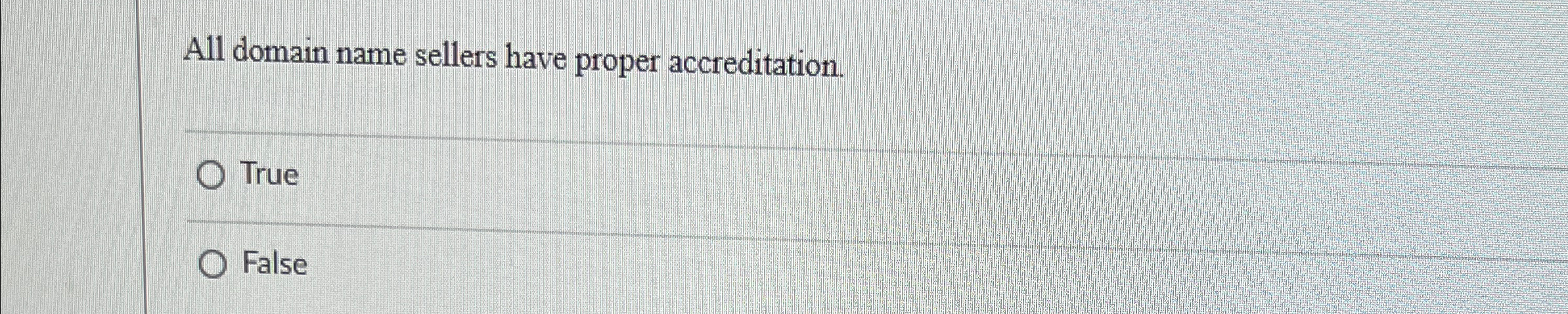 Solved All domain name sellers have proper | Chegg.com