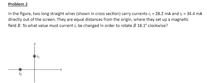 Solved Problem 2In the figure, two long straight wires | Chegg.com