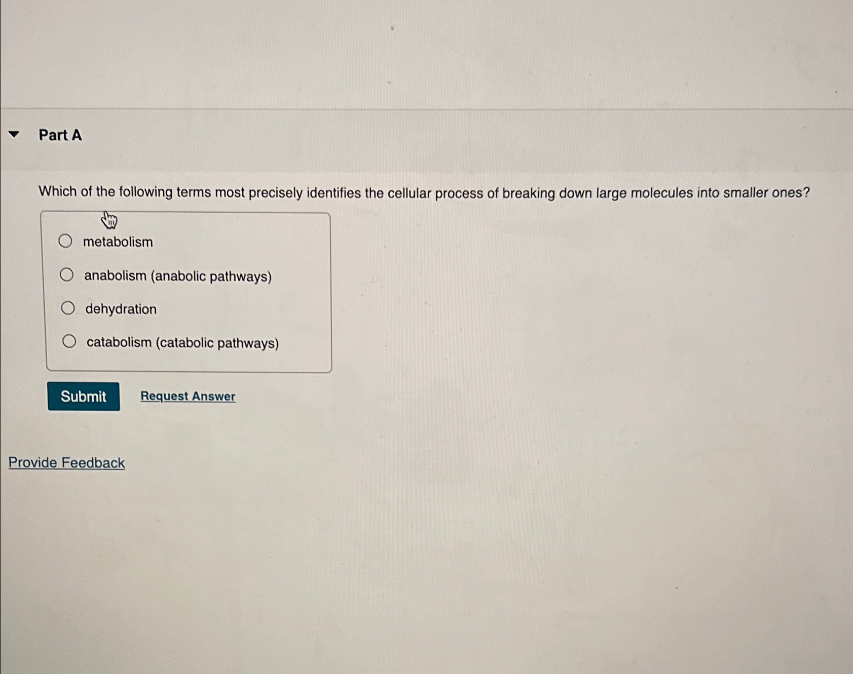 Solved Part AWhich of the following terms most precisely | Chegg.com