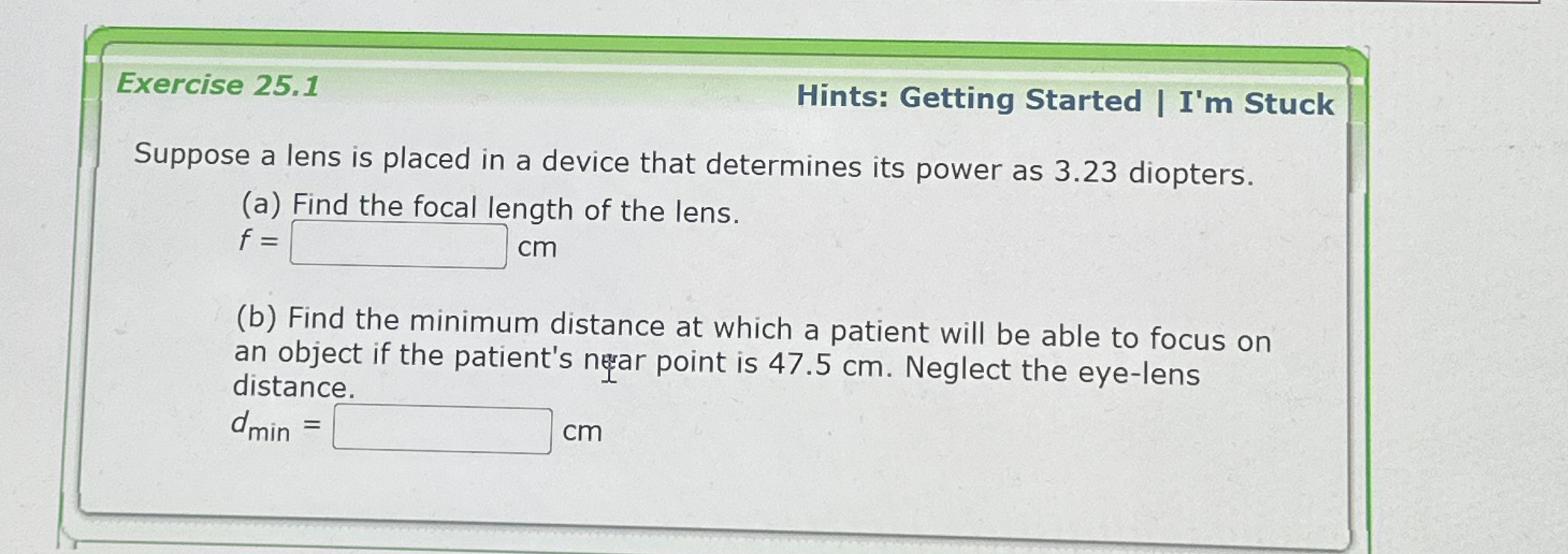 Solved Exercise 25.1Hints: Getting Started | ﻿I'm | Chegg.com