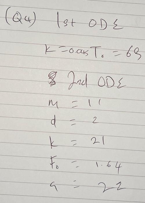 Solved Q4. Solve the following two differential equations | Chegg.com