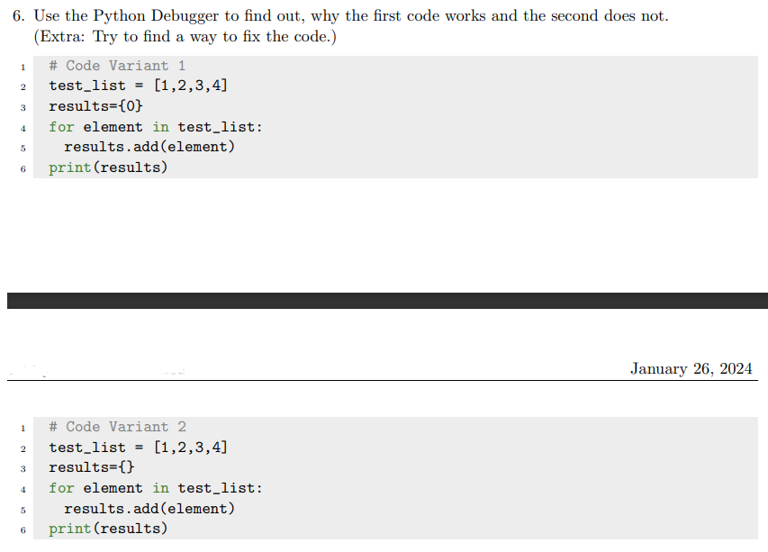 Solved Use The Python Debugger To Find Out Why The First 6724