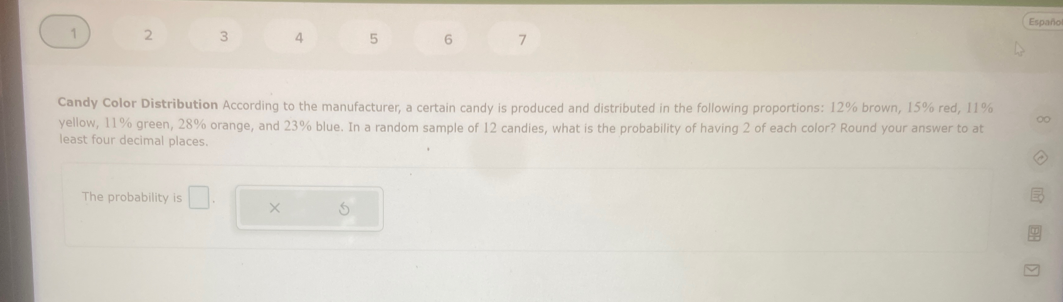 Solved Candy Color Distribution According to the | Chegg.com