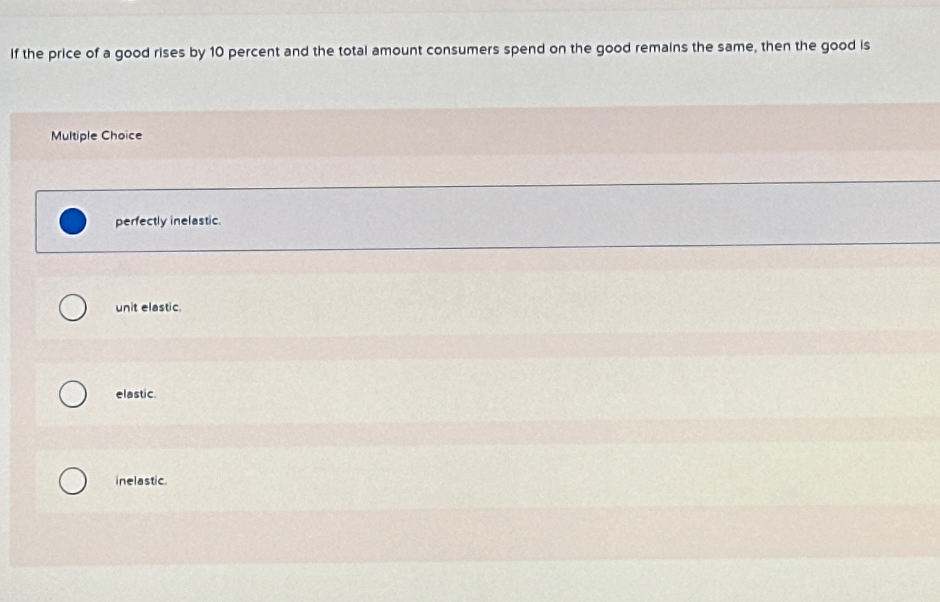 Solved If the price of a good rises by 10 ﻿percent and the | Chegg.com