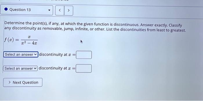 Determine the point(s), if any, at which the given | Chegg.com