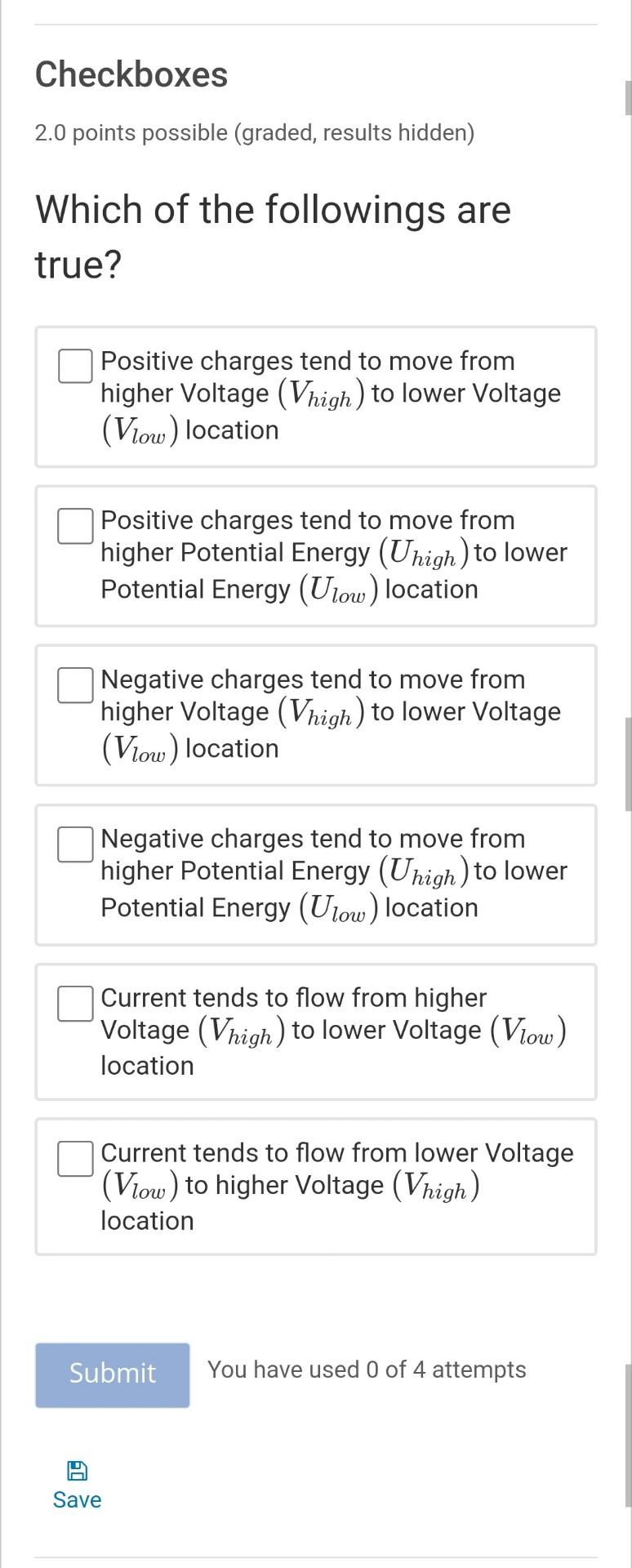Solved Checkboxes 2.0 points possible (graded, results | Chegg.com