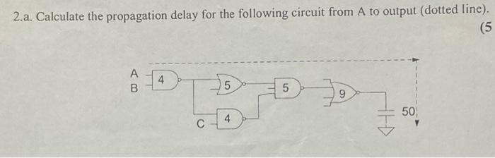 Solved 2.a. Calculate the propagation delay for the | Chegg.com
