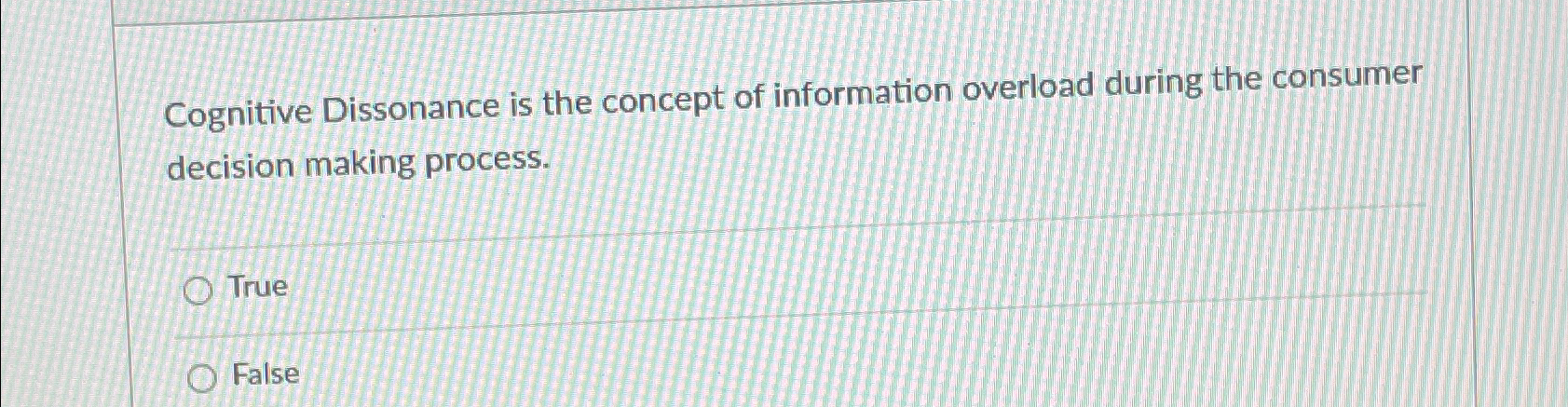 Solved Cognitive Dissonance is the concept of information | Chegg.com