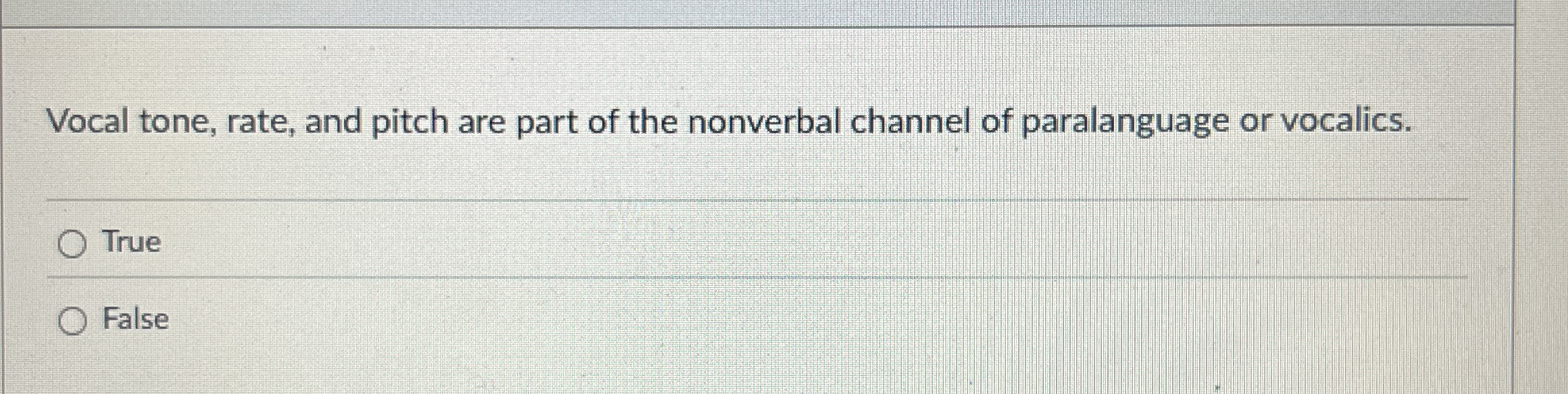 Solved Vocal tone, rate, and pitch are part of the nonverbal | Chegg.com