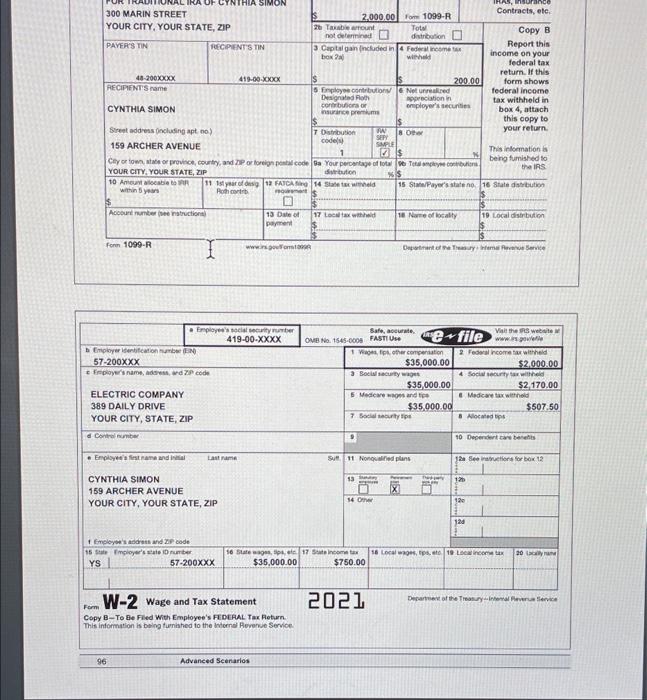 Directions Using the tax software, complete the tax | Chegg.com
