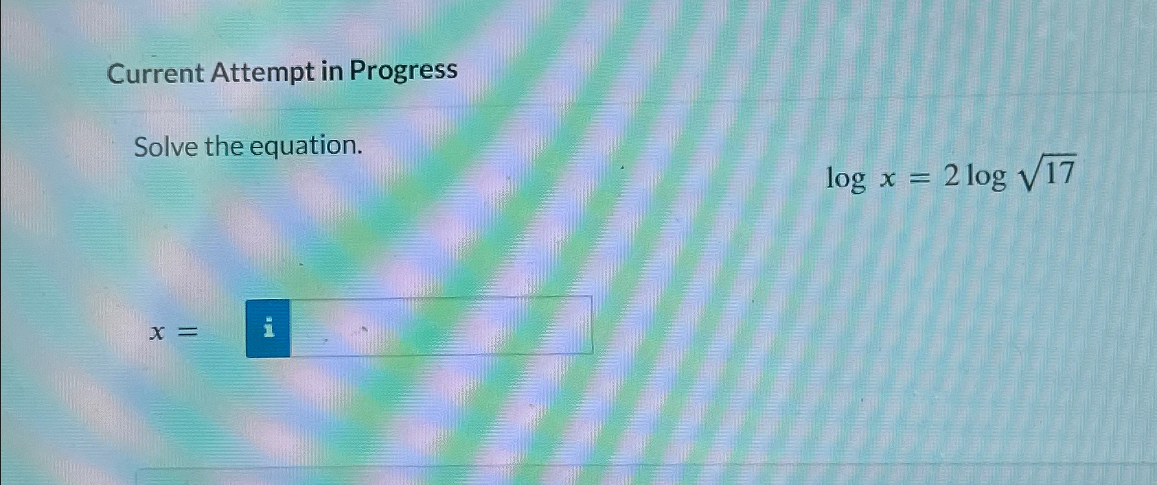 Solved Current Attempt In Progresssolve The 