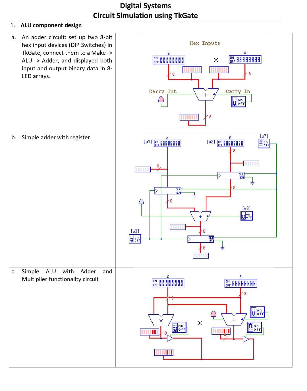 Solved Digital Systems Circuit Simulation using TkGate 1. | Chegg.com