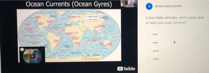 Solved Ocean Currents (Ocean Gyres) MULTIPLE CHOICE QUESTION | Chegg.com