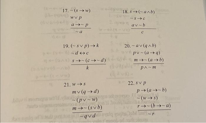 Solved Exercises 15−22 are all valid arguments. Construct a | Chegg.com