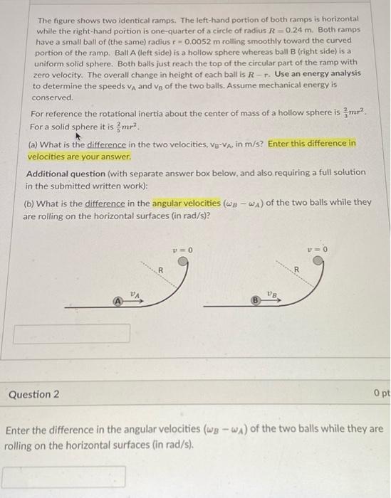 Solved The figure shows two identical ramps. The left-hand | Chegg.com