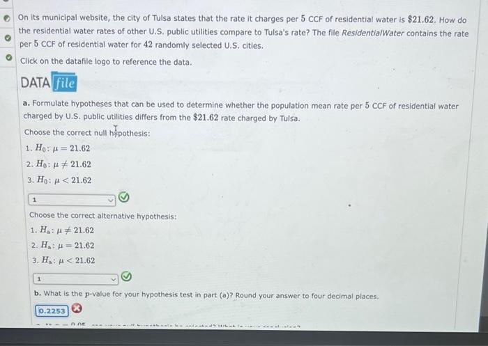 On its municipal website, the city of Tulsa states | Chegg.com