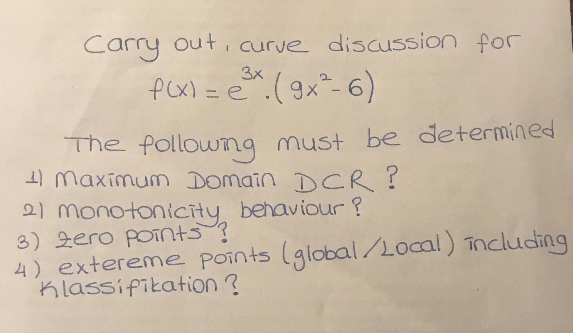 Solved Carry out curve discussion | Chegg.com