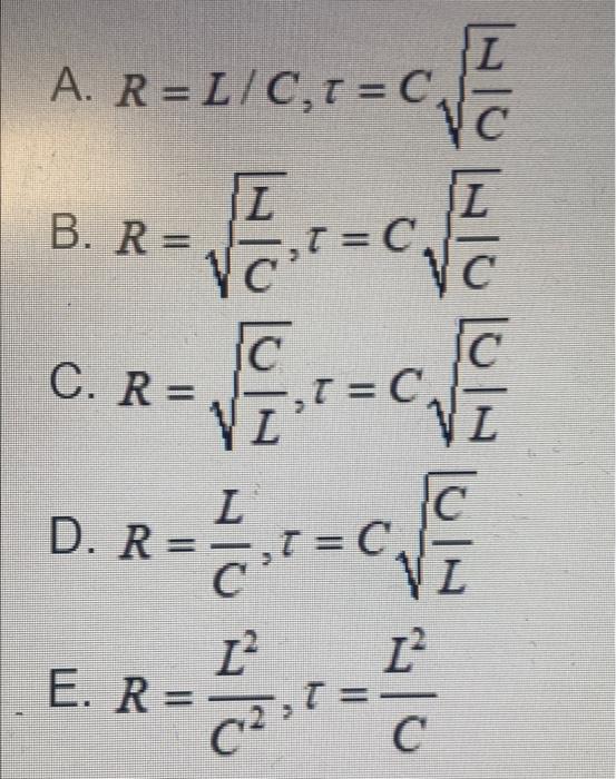 Solved The time constants for a series RC Circuit with a | Chegg.com