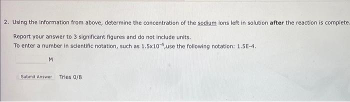 2. Using the information from above, determine the | Chegg.com