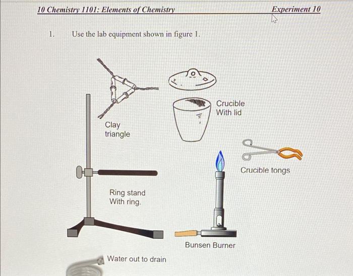 Solved 10 Chemistry 1101: Elements of Chemistry Experiment | Chegg.com