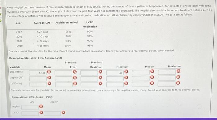 Solved A key hospital outcome measure of clinical | Chegg.com