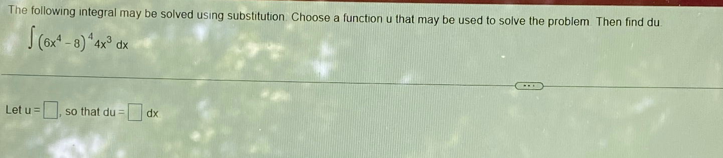 Solved The following integral may be solved using | Chegg.com