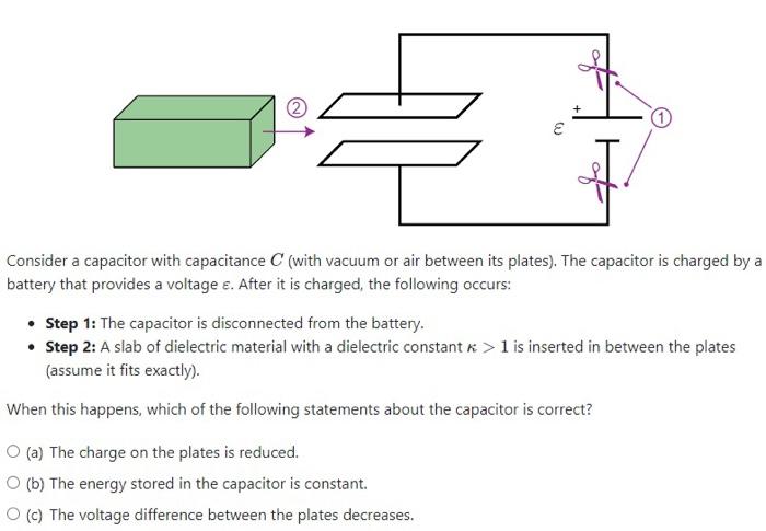 Solved € Consider a capacitor with capacitance C (with | Chegg.com