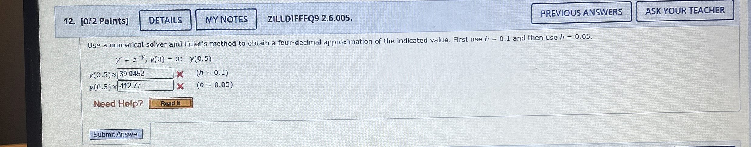 Solved Use a numerical solver and Euler's method to obtain a | Chegg.com