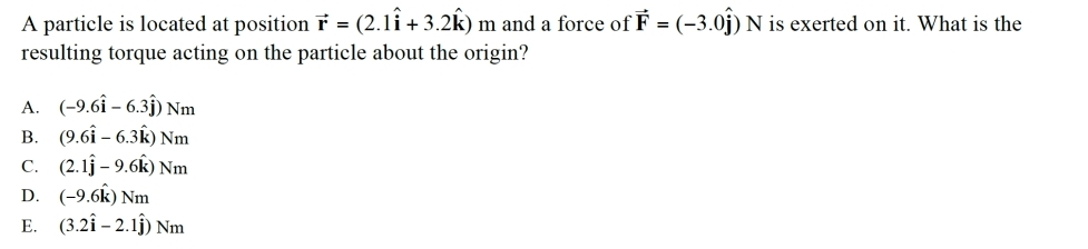 Solved A particle is located at position | Chegg.com