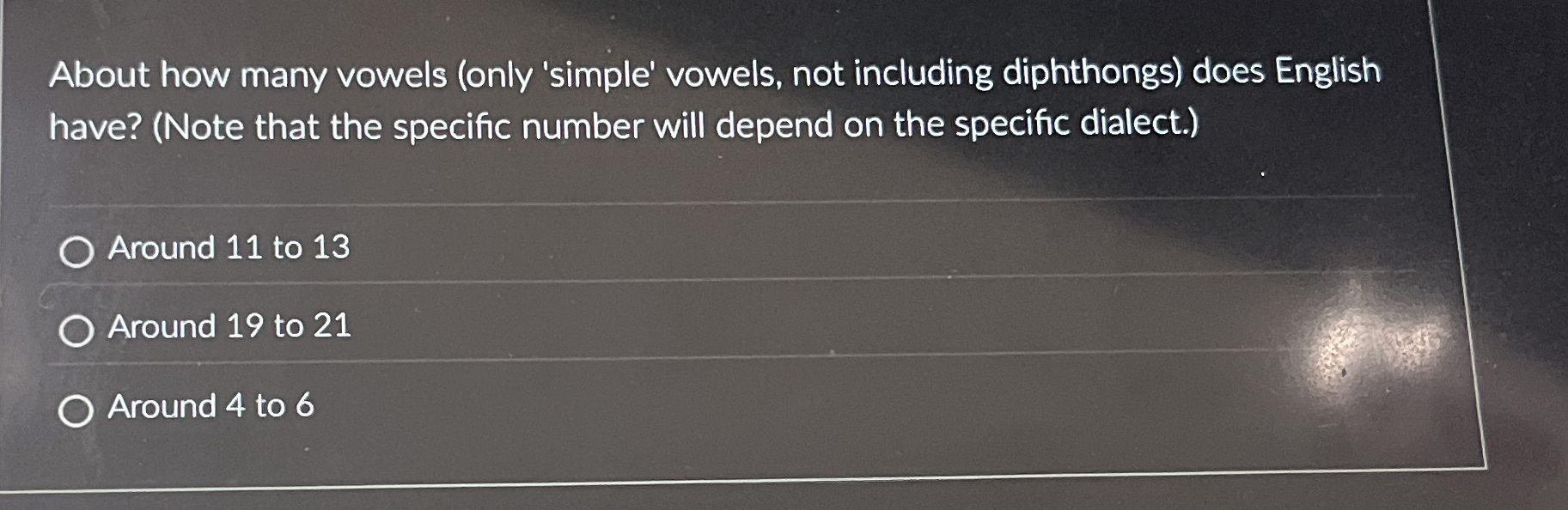 Solved About how many vowels (only 'simple' vowels, not | Chegg.com