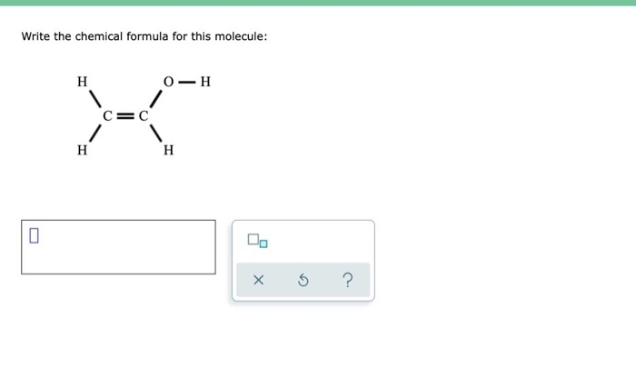 Solved Write the chemical formula for this molecule: H 0-H | Chegg.com