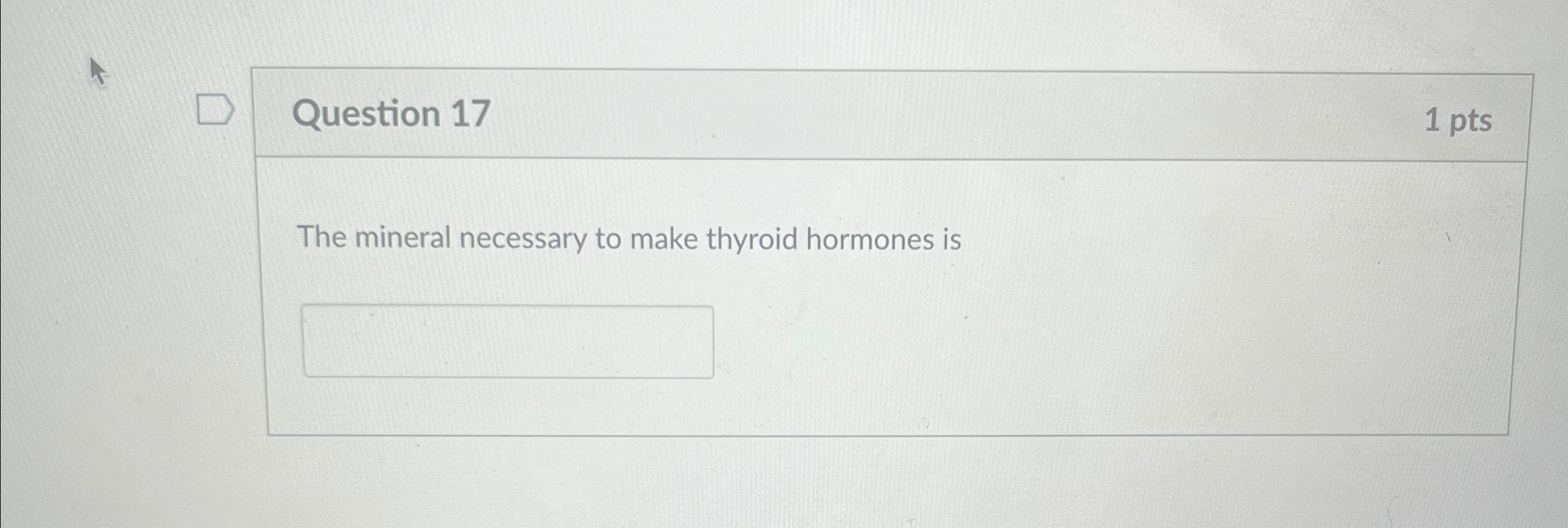 Solved Question 171 ﻿ptsThe mineral necessary to make | Chegg.com