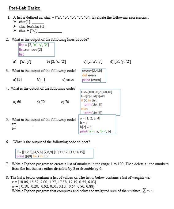Solved 1. If num_list=[1,2,3,4,5], then num_list [5] is : a) | Chegg.com