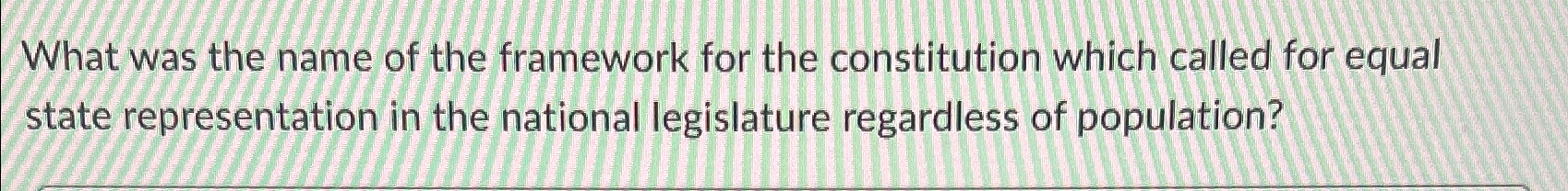 Solved What was the name of the framework for the | Chegg.com