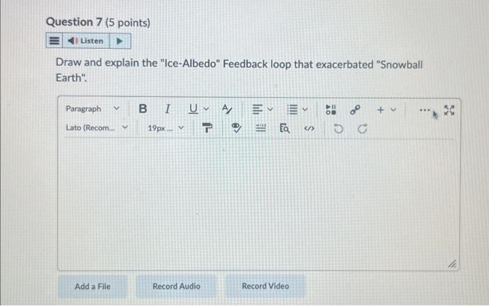 Solved Draw and explain the "Ice-Albedo" Feedback loop that | Chegg.com