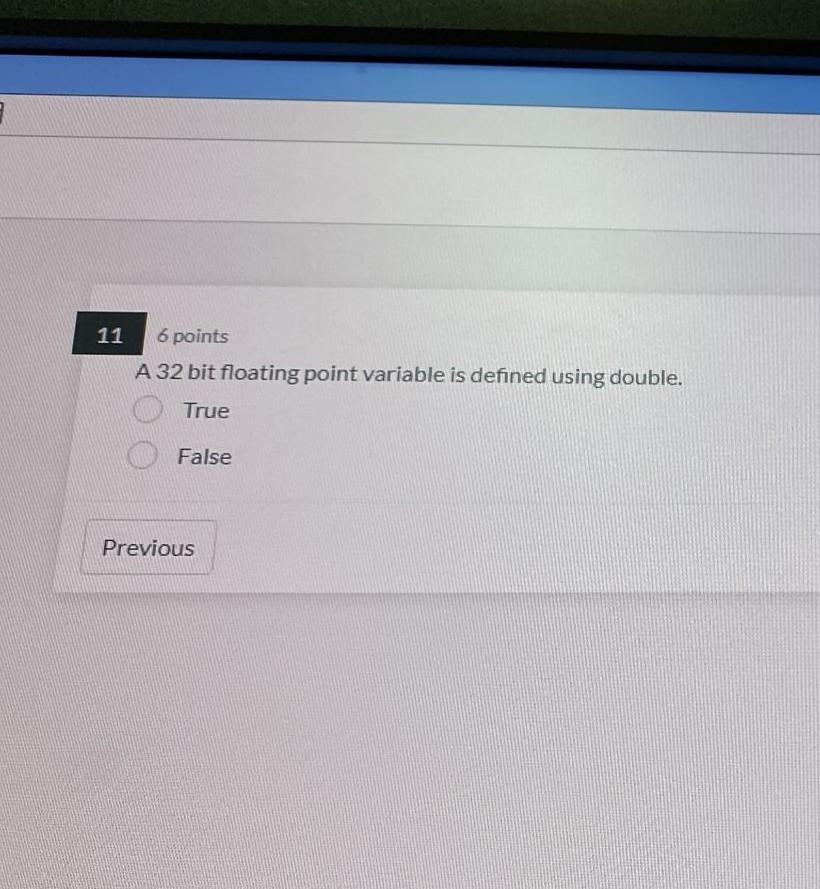 Solved 2 11 6 points A 32 bit floating point variable is | Chegg.com