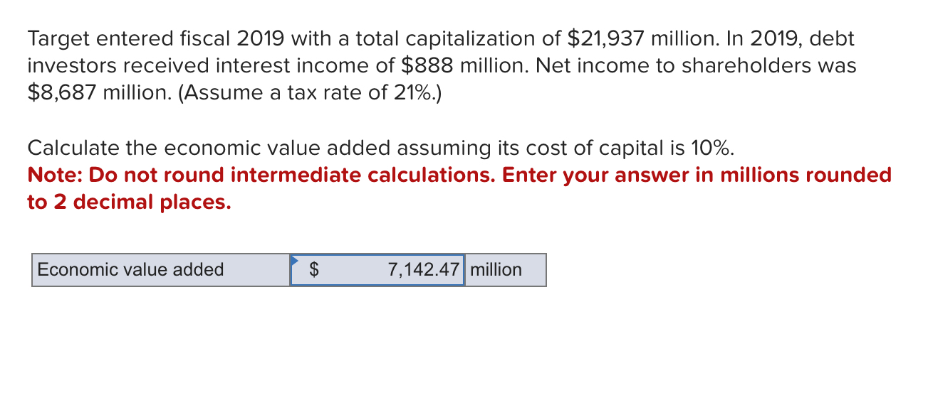 Solved Target entered fiscal 2019 ﻿with a total | Chegg.com