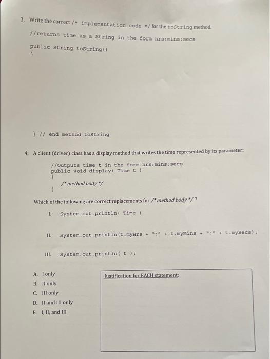 Solved Explore - Printing an Object The following code | Chegg.com