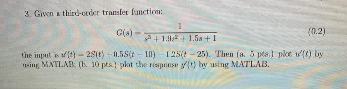 Solved please do this using the lsim functionplease post | Chegg.com