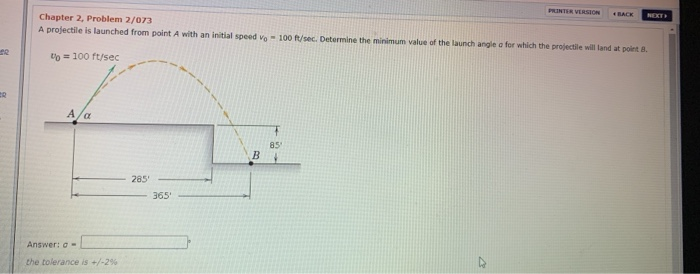 Solved PRINTER VERSION « BACK NEXT Chapter 2, Problem 2/073 | Chegg.com