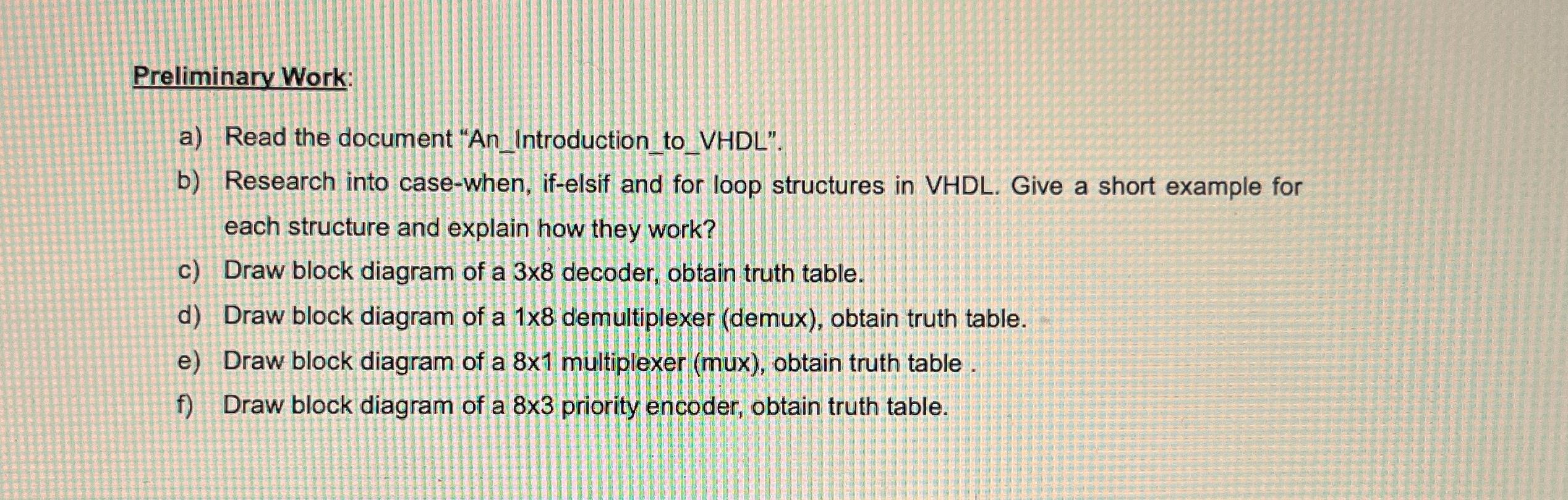 Preliminary Work:b) ﻿Research into case-when, | Chegg.com