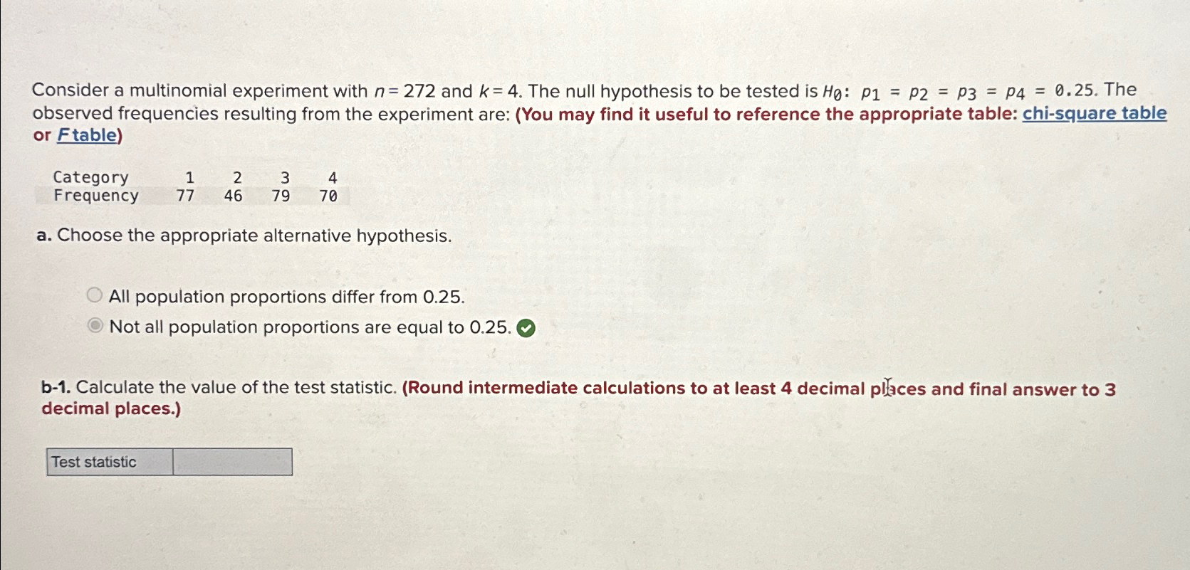 Solved Consider a multinomial experiment with n=272 ﻿and | Chegg.com