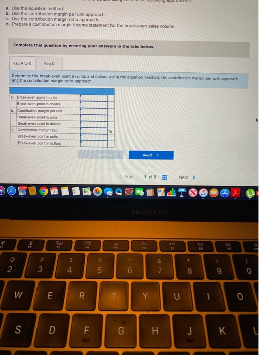 Solved Problem 3-17A (Algo) Determining the break-even point | Chegg.com
