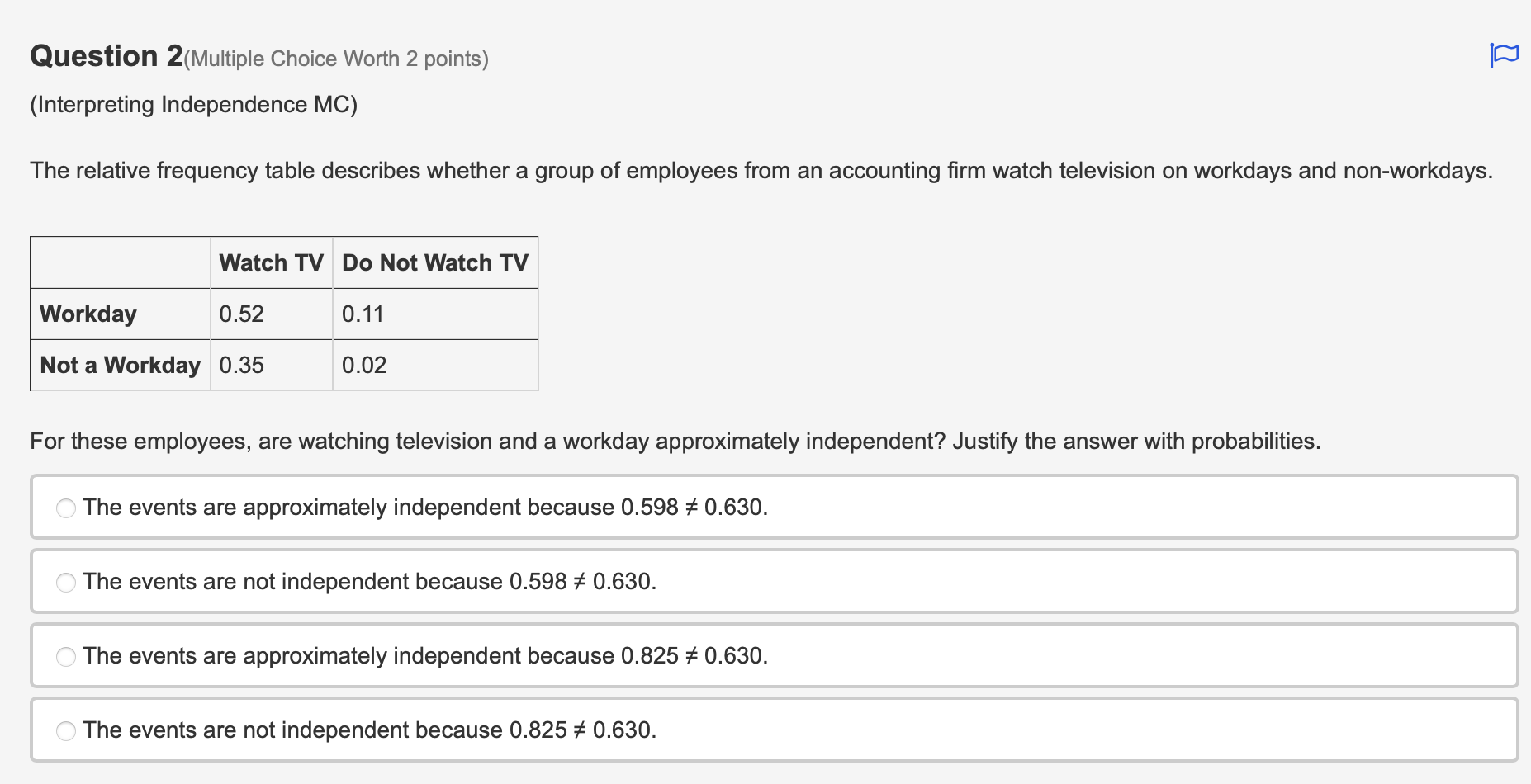 Solved Question 2(Multiple Choice Worth 2 | Chegg.com