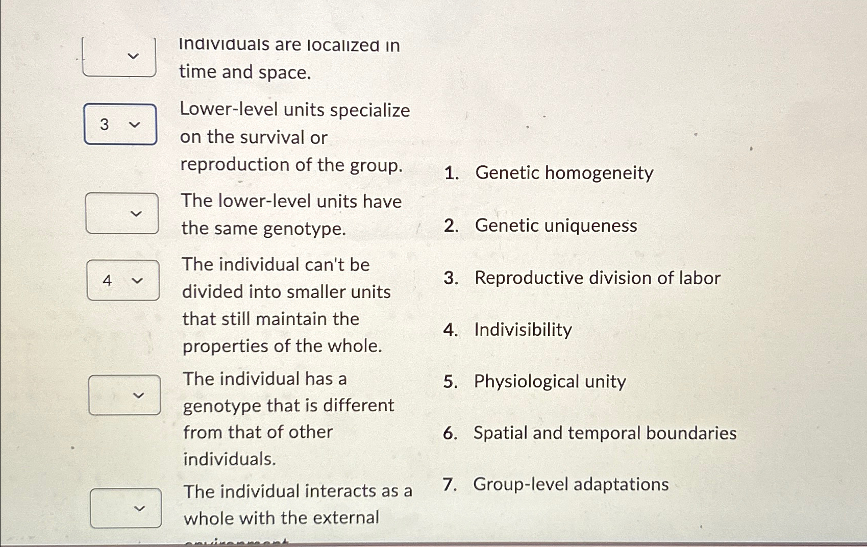 Solved Individuals are localized in time and | Chegg.com
