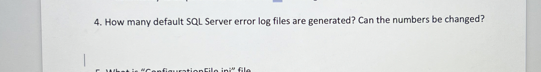 Solved How Many Default Sql Server Error Log Files Are