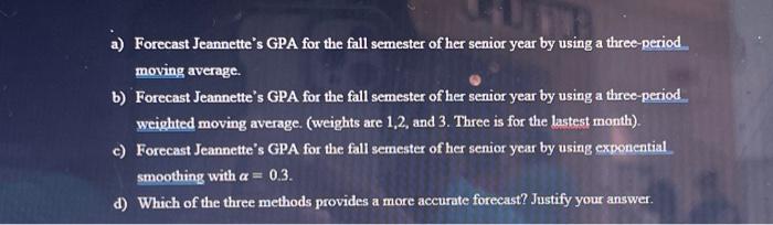 Solved Week 3 Homework Forecasting Models Homework Is