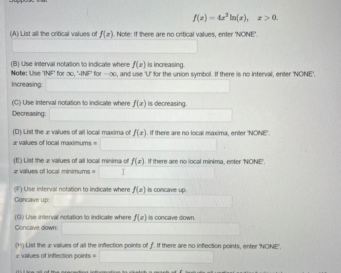 Solved f(x)=6x6−7x5 (A) Find all critical values of f, | Chegg.com