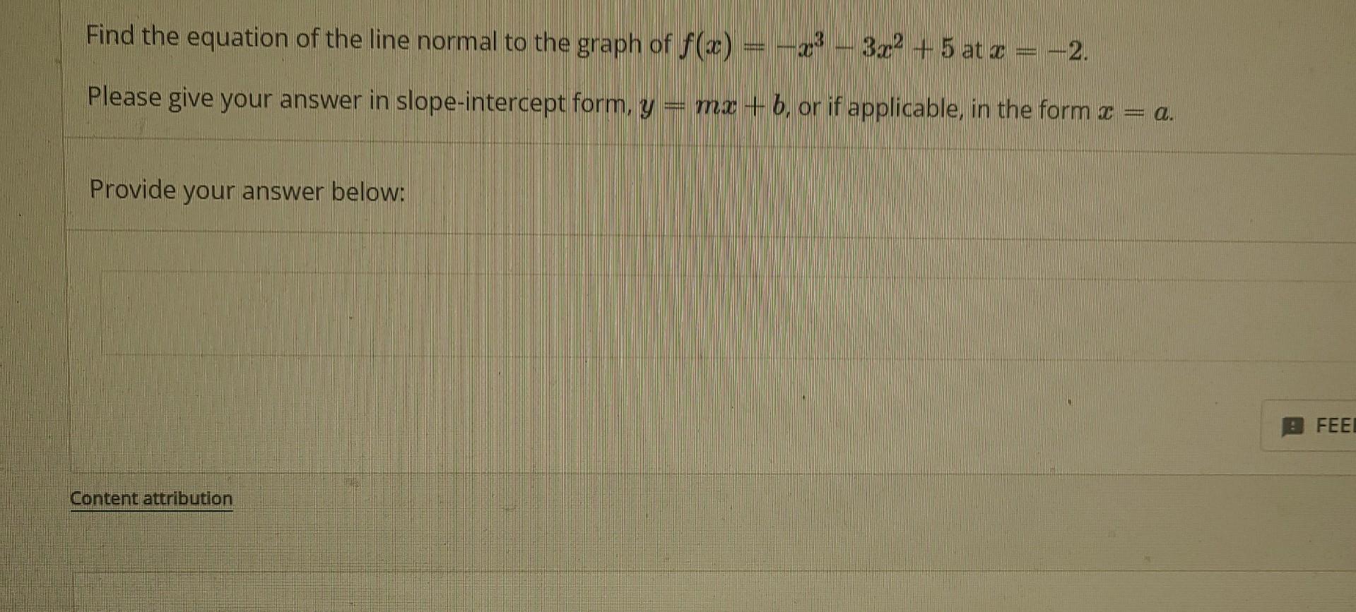 Solved Find the equation of the line normal to the graph of | Chegg.com