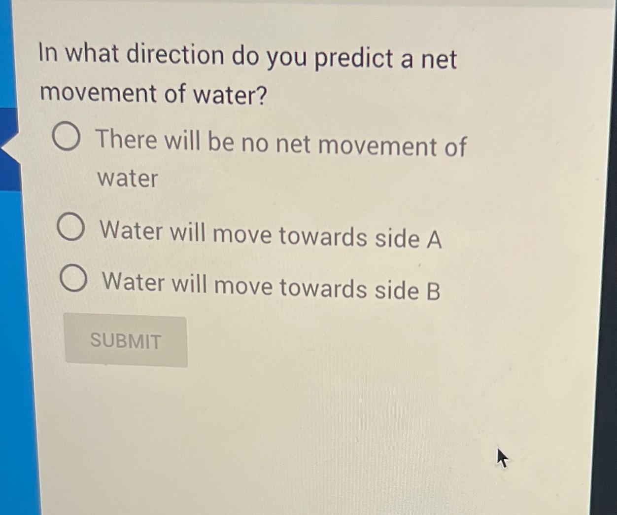 Solved In what direction do you predict a net movement of | Chegg.com